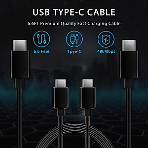 25W USB-C Super Fast Charger for Samsung Galaxy,Type-C Android Phone Charger Block with 6.6FT Fast Charging Cord for Galaxy S23 Ultra/S23/S23+/S22/S21/S20/Note 10/20/Z Fold/Flip/A13/A14/Pixel/moto