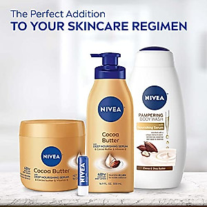 NIVEA Cocoa Butter Body Cream with Deep Nourishing Serum, Cocoa Butter Cream for Dry Skin, 16 Ounce Jar