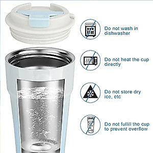 KETIEE Insulated Coffee Cup with Leakproof Lid,Reusable Coffee Cups Travel Cup,13 OZ Coffee Travel Mug,Double Walled Coffee Mug,Stainless Steel Coffee Mug for Hot Cold Drinks (Grad Blue)