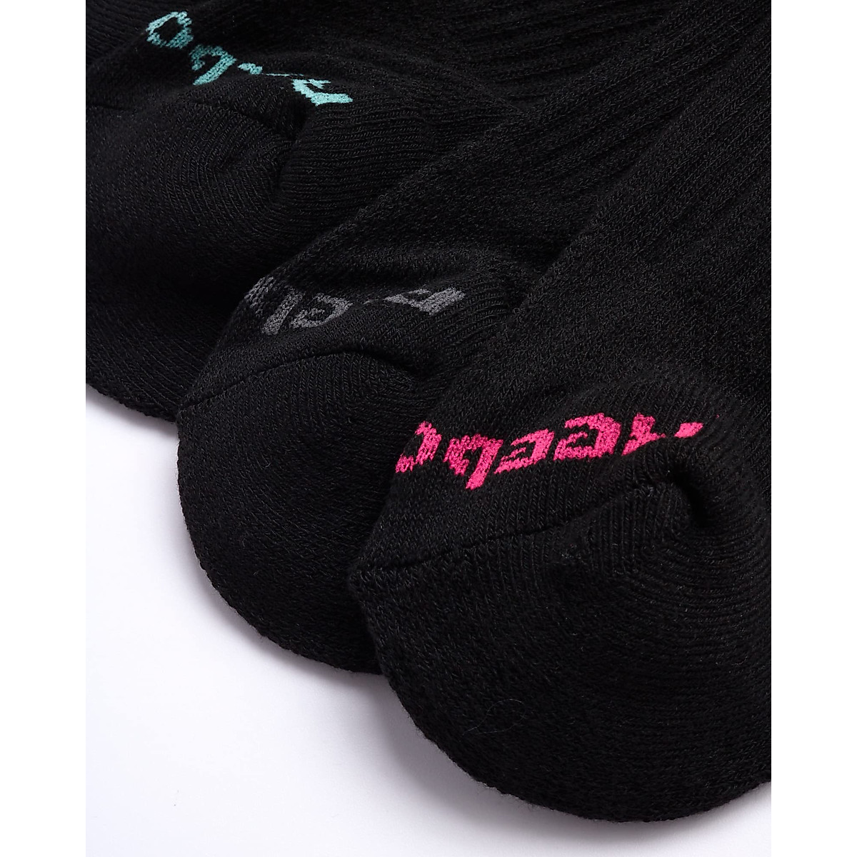 Reebok Women's No Show Athletic Breathable Low Cut Cushioned Socks (12 Pack), Size 4-10, Solid Black