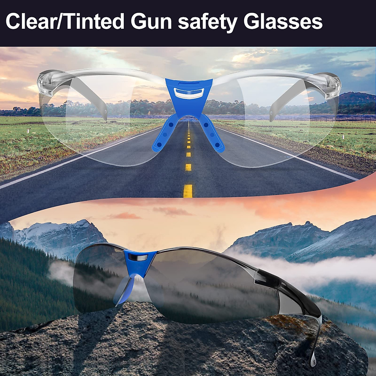 Yewltvep Shooting Ear Protection Earmuffs with Hard Storage Case, Earmuffs for Shooting Range, Gun Gange Hearing Protection with Shooting Glasses, Earplugs, Carrying Case-Hearing Ear Protection Kit