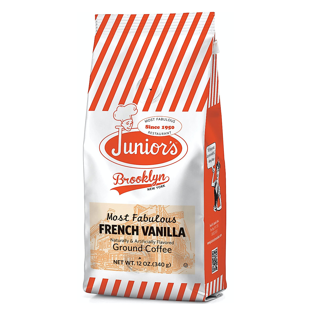 Junior's Most Fabulous Ground Coffee, 12 oz (French Vanilla, 6 bags)
