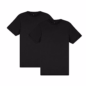 Gildan Adult Softstyle Cotton T-Shirt, Style G64000, Multipack, Black (2-Pack), 2X-Large
