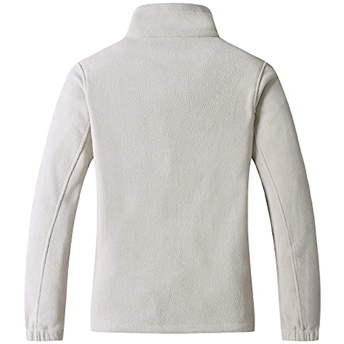 GIMECEN Women's Lightweight Full Zip Soft Polar Fleece Jacket Outdoor Recreation Coat With Zipper Pockets Large