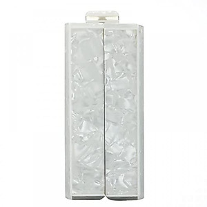 Simcat Silver Acrylic Clutch Purse for Women Marbling Evening Box Clutch Chain Shoulder Crossbody Handbags