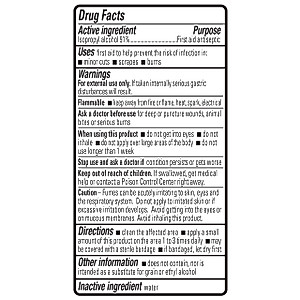 Amazon Basics 91% Isopropyl Alcohol First Aid Antiseptic, Unscented, 16 Fl oz, 1-Pack