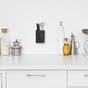 UPKOCH Wall Cutlery Holder Plastic Utensil Holder Hanging Chopsticks Drying Rack Fork Drainer Basket for Kitchen Storage Organizer