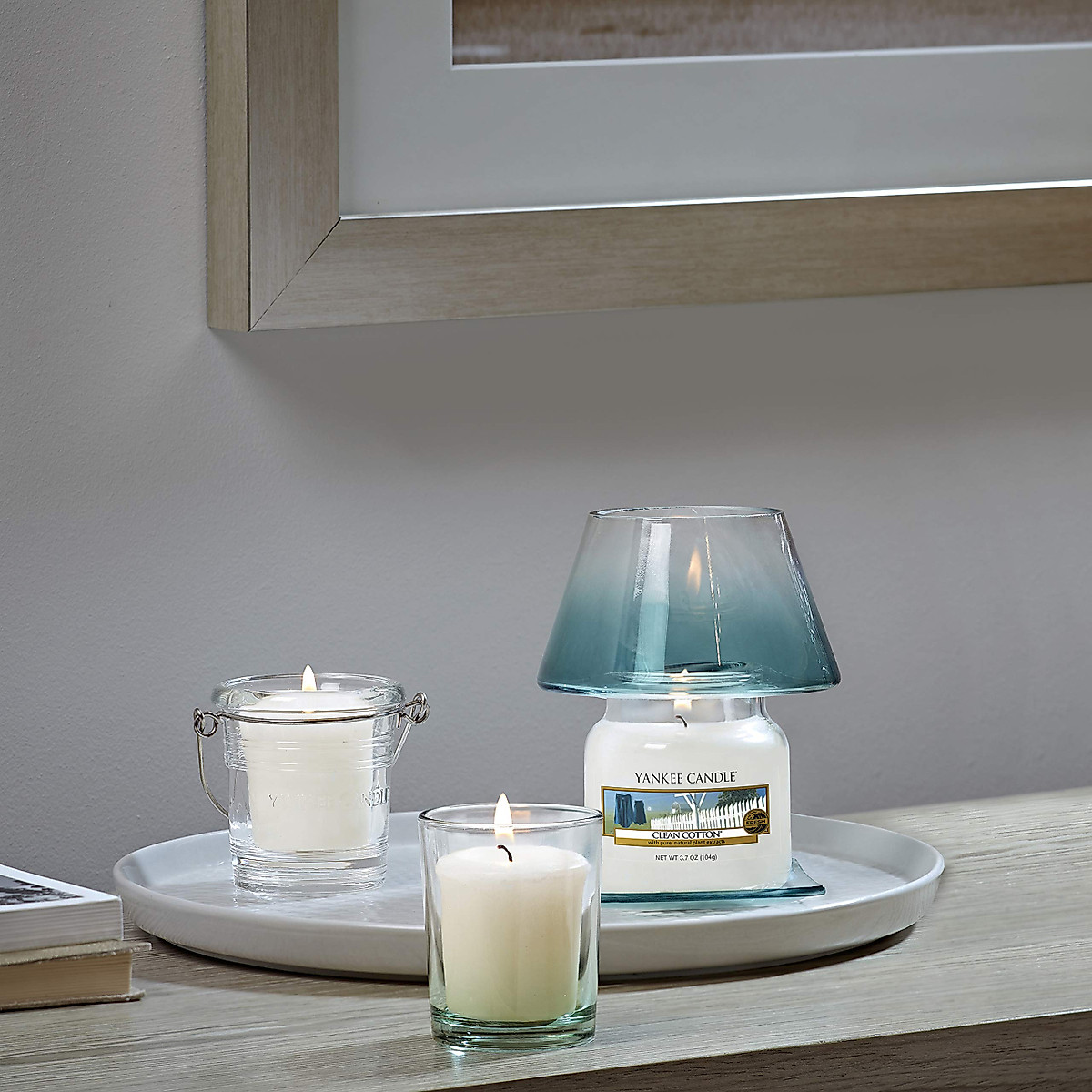 YANKEE CANDLE All is Bright Small Jar Candle, White