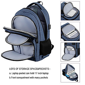 Travel Business Laptop Backpack for Women Men, Anti Theft Waterproof Slim Carry on Backpack With 15.6 Inch Laptop Compartment, College School Backpack Computer Bag Bookbag Gifts 15.6 inch (Grey)