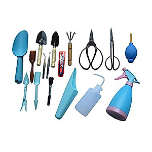 FITOOL Bonsai Tools 17Piece Set, Bonsai Shear Set, Succulent Garden Tools Kit 17Pack