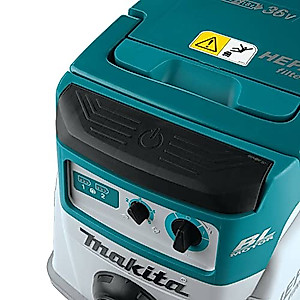 Makita XCV21ZX 36V (18V X2) LXT® Brushless 2.1 Gallon HEPA Filter Dry Dust Extractor, Tool Only