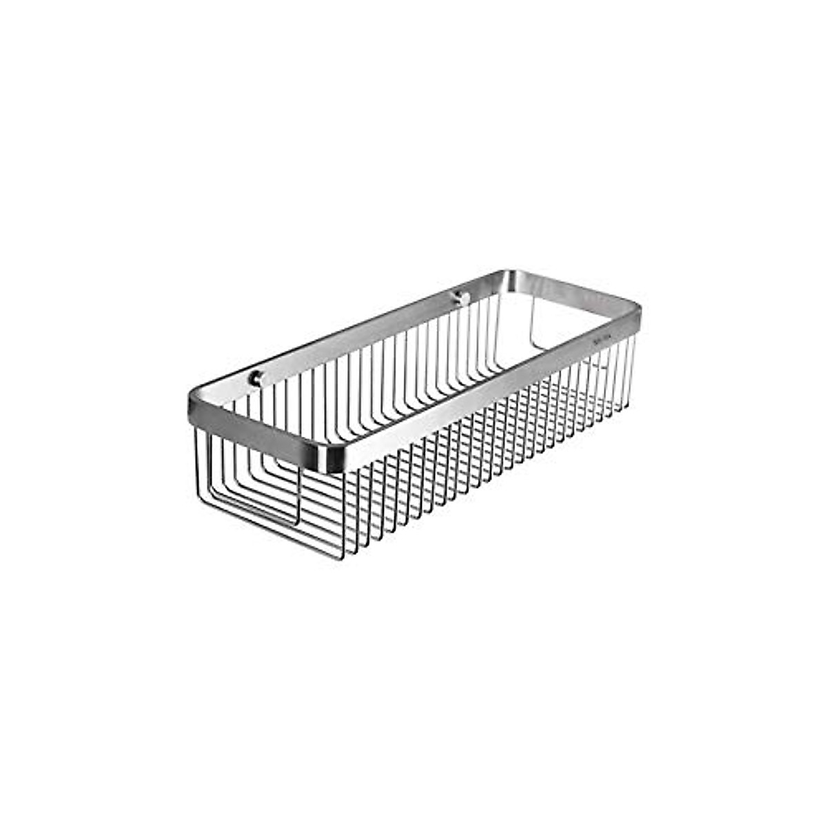 Thwarm Bathroom Racks 304 Stainless Steel Wide Side Brushed Net Basket Rectangular Wire Basket Wall Mount Mounted Single Tier Bathroom Bath Shower Storage Holder for Shampoo Conditioner