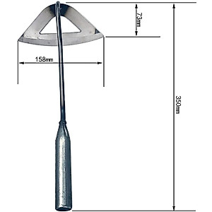 PINTLE Garden Hoe - All-Steel Hardened Hollow Hoe for Weeding, Garden Edger Weeder, Easy Weeding and Soil Loosening, Weeding Hoe Garden Tool, Durable and Efficient Hand Tool