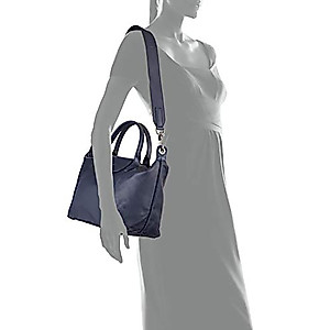 Longchamp 'Small Cuir Leather Top Handle Tote Shoulder Bag, Navy