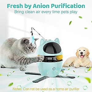 Biubiucat Cat Toys for Indoor Cats: Rechargeable Automatic Interactive Cat Toy - Electric Robotic Kitten Feather Toys - Adjustable Laser Angle for Exercise, Play Alone, Chasing