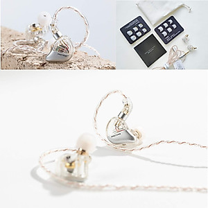 SIMGOT MT3 Hi-Res in Ear Monitor Headphones with Detachable Cable, Dynamic Driver Crystal Sound Stereo IEM Earphone for Musicians Singer, HiFi Wired Earbuds for Smartphones and Audio Players (Clear)