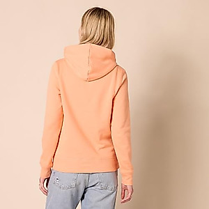 Amazon Essentials Women's Regular-Fit Fleece Pullover Hoodie (Available in Plus Size), Melon Orange, Medium