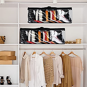 CTBRT Hat Storage Bag 2 Pack Clear Baseball Hat Organizer Holder for Baseball Caps Sturdy Cap Organizer Dust Proof Hat Racks with Black Handles and Zipper Closure