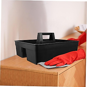 OKUMEYR Cleaning Tote Caddy Plastic Cleaning Caddy with Handle for Hotel Housekeeping Storage Organizer for Cleaning Supplies Portable Tool Tote for Household Use