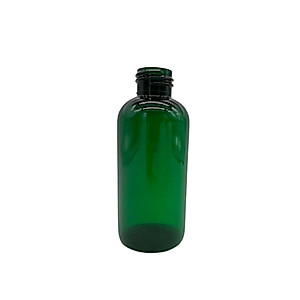 Natural Farms 4 oz Green Boston Plastic Bottles -12 Pack Empty Bottle Refillable - BPA Free - Essential Oils - Aromatherapy | Black/Natural Twist Top Cap - Made in the USA