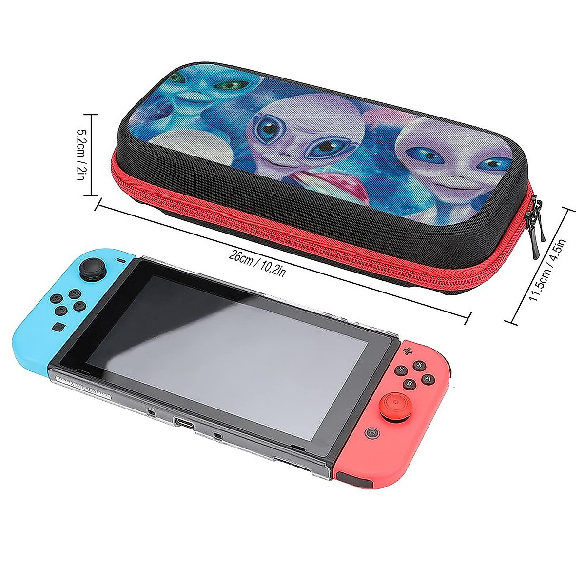 Aliens Carrying Storage Cases for Nintendo Switch Protective Portable Hard Shell Pouch Carrying Travel Game Bag