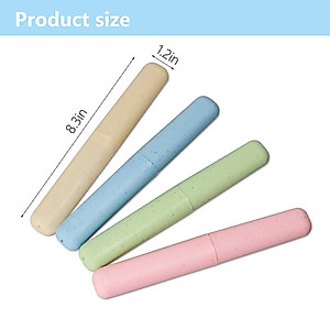Smartulife Travel Toothbrush Case,10 Pack Portable Toothbrush Storage Box for Travel and Camp,Assorted Color of Toothbrush Case Holder