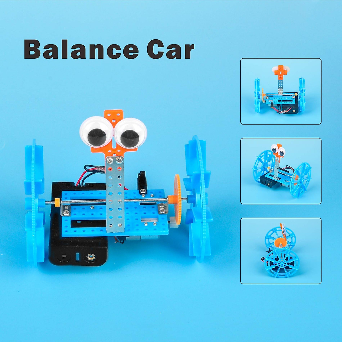 OSOYOO Robot Making Kit for Kids | Builds Two Science DIY STEM Set | Electrical Experiments for Boys Girls | Step by Step Kid Friendly Manual | Balance Car,Obstacle Avoidance car (2 kit)