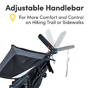 BOB Gear Revolution Flex 3.0 Duallie Double Jogging Stroller, Graphite Black