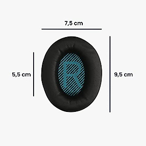 kwmobile Replacement Earpads Compatible with Bose Soundlink Around-Ear Wireless II - 2X Sheepskin Headphones Pads - Black