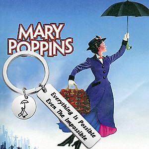 FOTAP Motivational Gift Everything Is Possible Even The Impossible Keychain Great Inspirational Gift (Mary keychain)