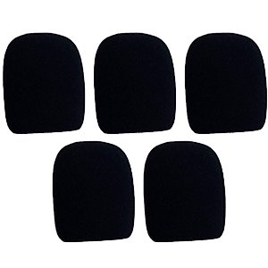 IoYoI Black Thick Foam Mic Covers Microphone Windscreen Pop Filters Handheld Studio Recording Equipment Live Sound Stage KTV (5 pcs)