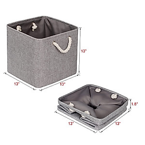 Syeeiex Storage Bins,[3-Pack] 13x13x13 Storage Cube Bins,Collapsible Storage Cubes, Storage Baskets, Storing Cloths, Books on Bedroom or Living Room