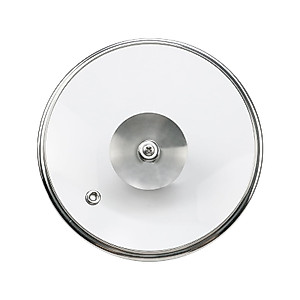 Pastlla 6 Inch Universal Tempered Glass Pot Lid Glass Covers for Frying Pan Wok Pot Skillet, with Insulated Handle and Silicone Dish Sponge