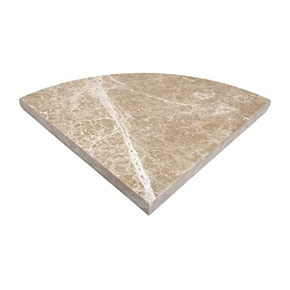 Premium Quality Marble Cappuccino Beige Shower Corner Shelf Floating Stone for Bathroom Caddy (1)