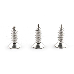E-outstanding 100pcs #4 x 3/8" Phillips Wood Screw Stainless Steel 304 Flat Countersunk Head Self Tapping Screw, Silver Tone