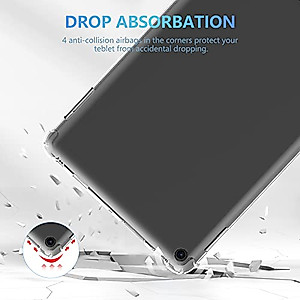 Clear Case for Kindle Fire HD 8 & Fire HD 8 Plus Tablet 8" (12th Generation 2022), Clear Protective Case for All-New Amazon Fire HD 8 & Fire HD 8 Plus Tablet, Silicone Back Shell Cover - Transparent