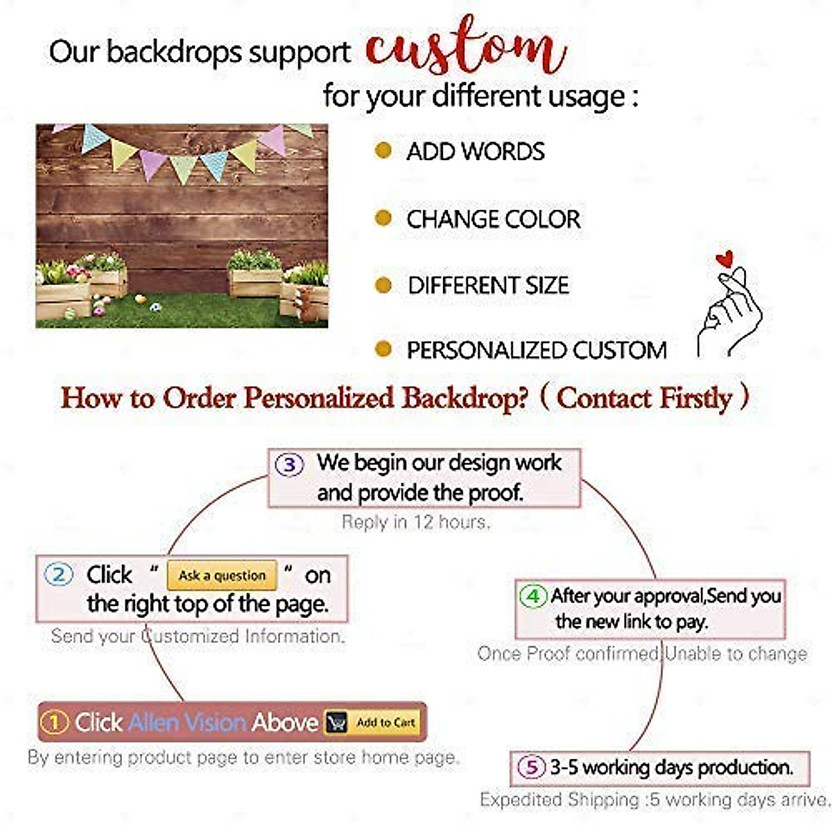 Allenjoy 7x5ft Fabric Spring Easter Backdrops for Girls Photography Wrinkle Free Happy Bunny Rabbit Green Grass Brown Wooden Wall Baby Shower Kid Newborn Portrait Background Photo Studio Shooting