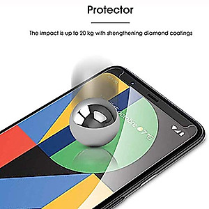 for Google Pixel 4 XL Screen Protector Tempered Glass, (2pcs) High Clear Thin Anti-stratch Screen Protector Protective Film for Pixel 4XL [Not Full Coverage]