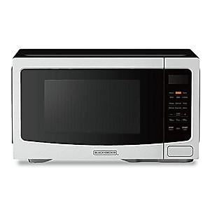 Black and Decker 1.0 Cubic Foot Stainless Steel 5-in-1 Countertop Microwave w/Air Fryer Microwave Combo, Convection, Broil, Bake, and 12.4" Turntable