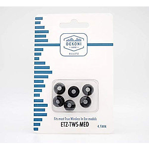 Dekoni Audio Replacement Earbud Tips for True Wireless Earbuds - Medium