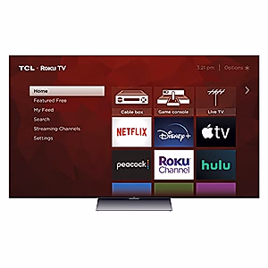 TCL 75-inch Class 6-Series 8K Mini-LED UHD QLED Dolby Vision HDR Smart Roku TV - 75R648, 2021 model