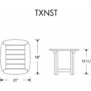 Trex Outdoor Furniture Yacht Club Side Table, 21-Inch by 18-Inch, Charcoal Black