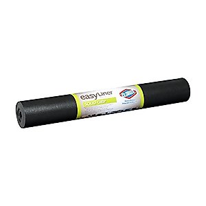 Duck - 284148 Non-Adhesive Shelf Liner Solid Grip EasyLiner, 20-inch x 6 Feet, Black