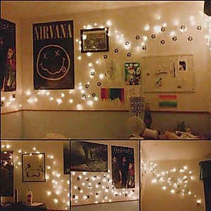 koopower Indoor String Lights, 69ft 200 LED Fairy Lights Plug in with Remote Timer 8 Modes Dimmable Outdoor Hanging Lights for Party, Christmas, Home Decoration, Garden, Patio Warm White