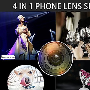 High Power 28x HD Phone Telephoto Lens Cell Phone Camera Lens Kit 198 Degree Ultra Wide Angle Fisheye Lens