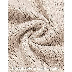 COOFANDY Knit Polo Shirts Short Sleeve for Men Summer Casual Beach Button Down Shirt Light Brown