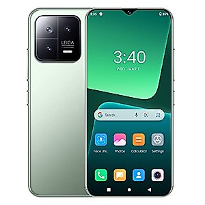 BLACKCYBER MI13 Pro 5G Unlocked Cellphone Android Smartphone, 6.7'' FHD LCD Display Screen, 8MP+16MP Camera, 4000mAh Long Battery Life, Dual Sim Card (8GB+128GB, Green)