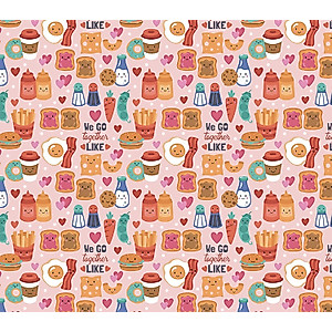 Stesha Party Anniversary Wrapping Paper, Engagement Gift Wrap - Folded 30 x 20 Inch (3 Sheets)