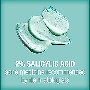 Neutrogena Oil-Free Acne Stress Control Power-Clear Facial Scrub, 2% Salicylic Acid Acne Treatment Medication, Exfoliating Daily Acne Face Scrub for Acne-Prone Skin Care, 4.2 fl. oz