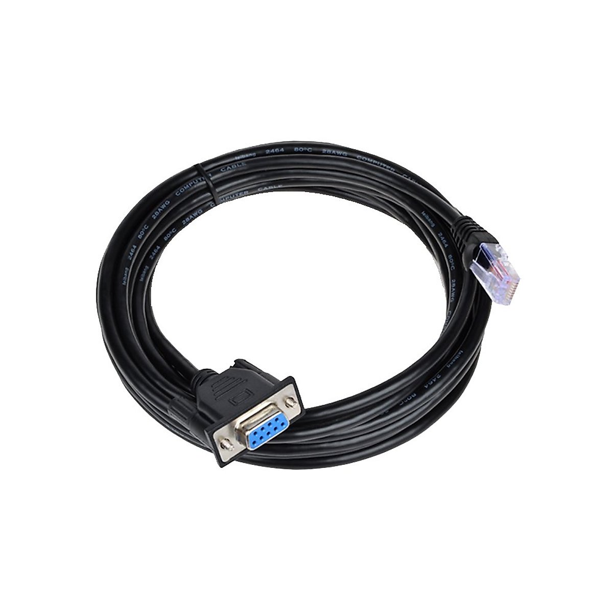 LFHUKEJI RJ45 to RS232, DB9 9-Pin Serial Port Female to RJ45 Cat5 Ethernet LAN Console 4.9Ft